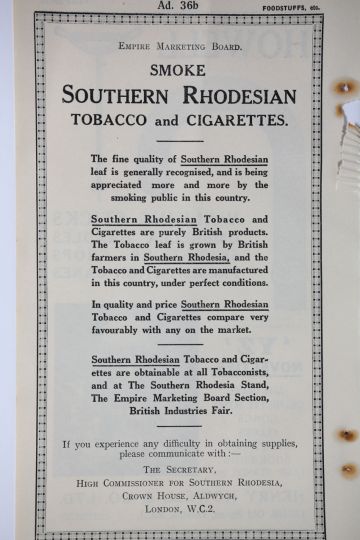 Southern Rhodesian Tobacco and Cigarettes - Graces Guide