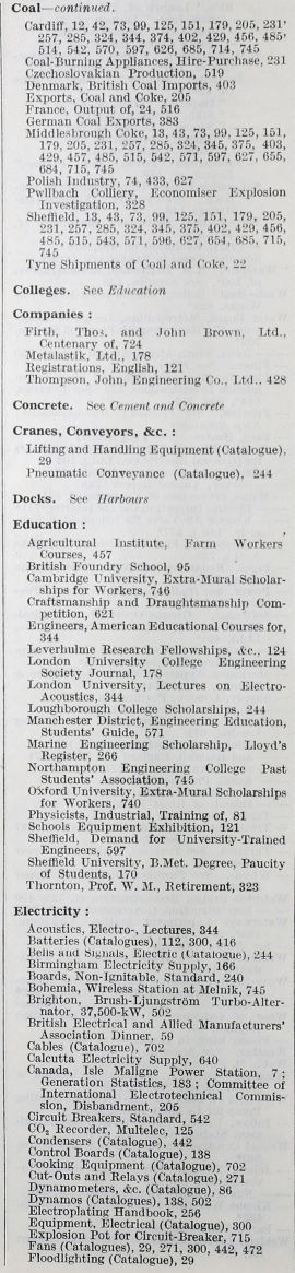 Engineering 1937 Jul-Dec: Index: Paragraphs - Graces Guide