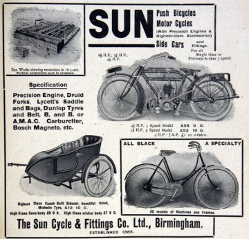 Sun Cycle and Fittings Co: Motorcycles - Graces Guide