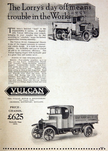 Vulcan Motor and Engineering Co: Lorries - Graces Guide