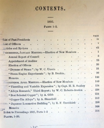 1895 Institution of Mechanical Engineers: Index - Graces Guide