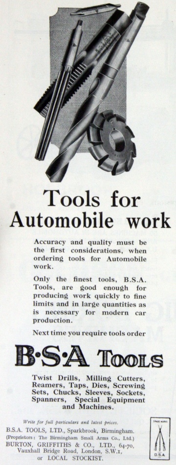 BSA: Tools - Graces Guide