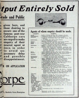 Calthorpe Motor Co - Graces Guide