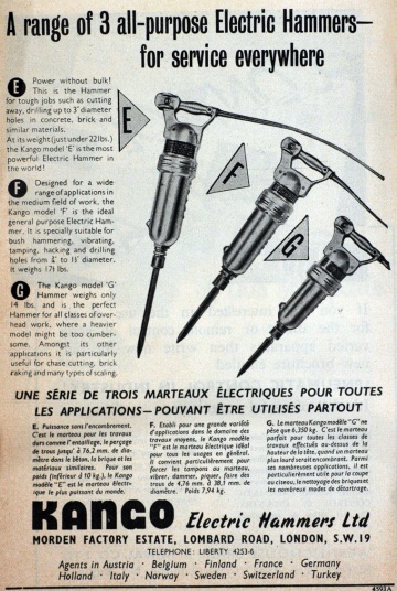 Kango Electric Hammers - Graces Guide