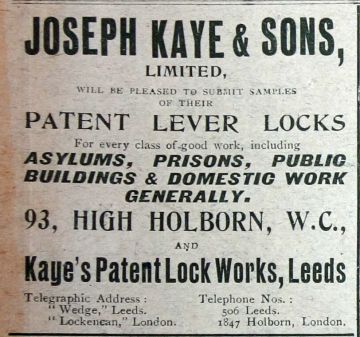 Joseph Kaye and Sons - Graces Guide
