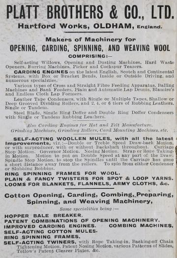 Platt Brothers - Graces Guide