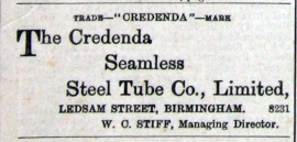 Credenda Seamless Steel Tube Co - Graces Guide