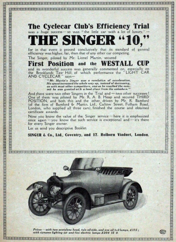 Singer: Cars - Graces Guide