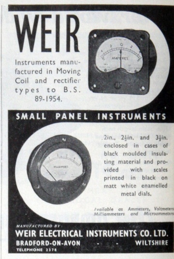 Weir Electrical Instruments - Graces Guide
