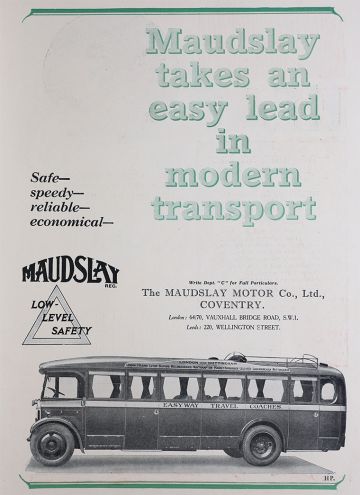 Maudslay Motor Co: Buses - Graces Guide