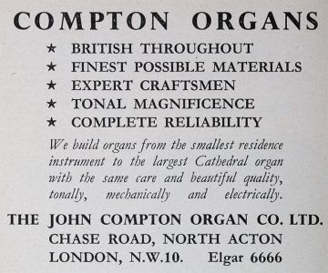 John Compton Organ Co - Graces Guide