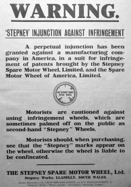 Stepney Spare Motor Wheel - Graces Guide