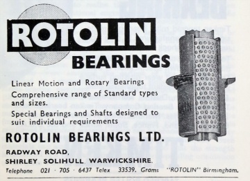 Rotolin Bearings - Graces Guide
