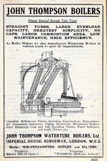 John Thompson Water Tube Boilers - Graces Guide