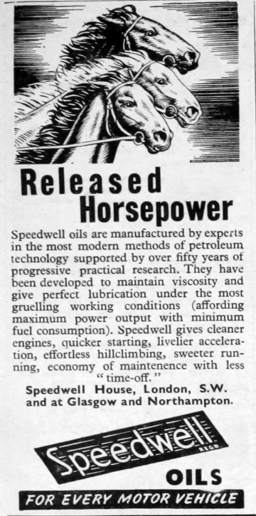 Speedwell Oils - Graces Guide