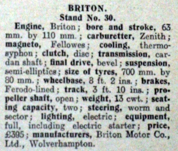 Briton Motor Co - Graces Guide